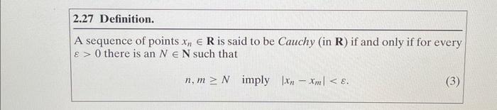 Solved 4. Let xn and yn be Cauchy sequences. Prove that n + | Chegg.com