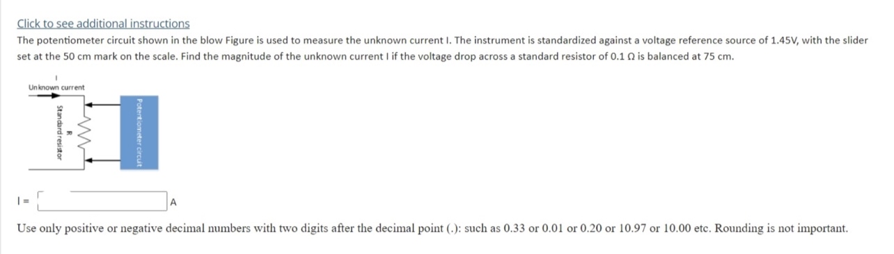 Solved Click to see additional instructionsThe potentiometer | Chegg.com