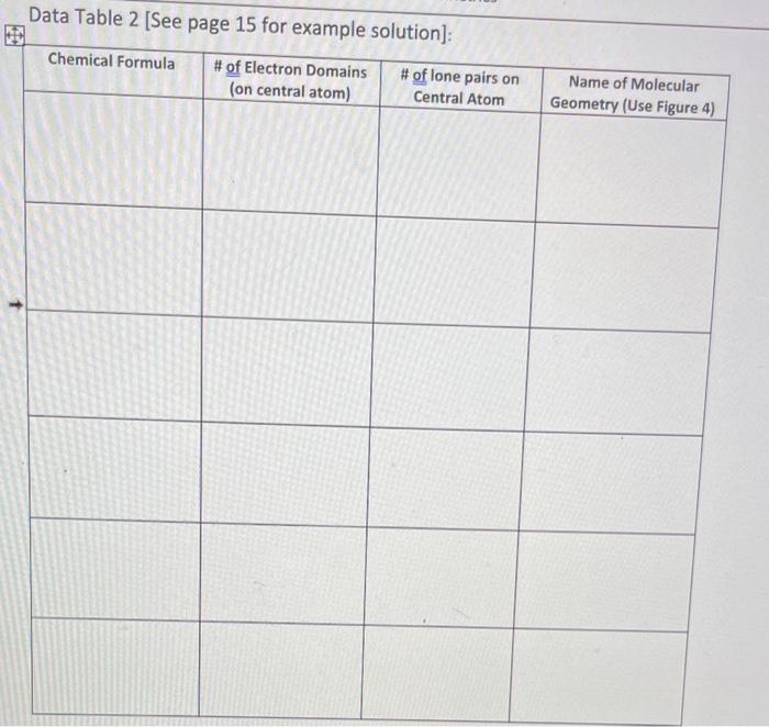 Solved Part b: Molecular Geometry In this experiment you | Chegg.com