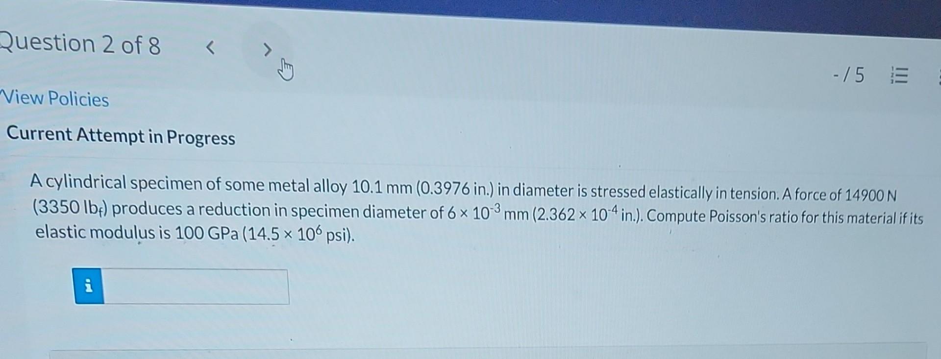 Solved View Policies Current Attempt in Progress A | Chegg.com