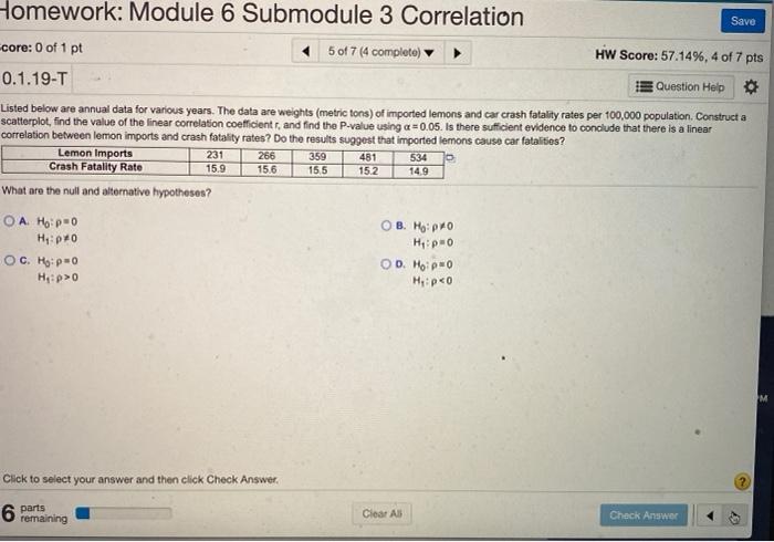 Solved Homework Module 6 Submodule 3 Correlation Save