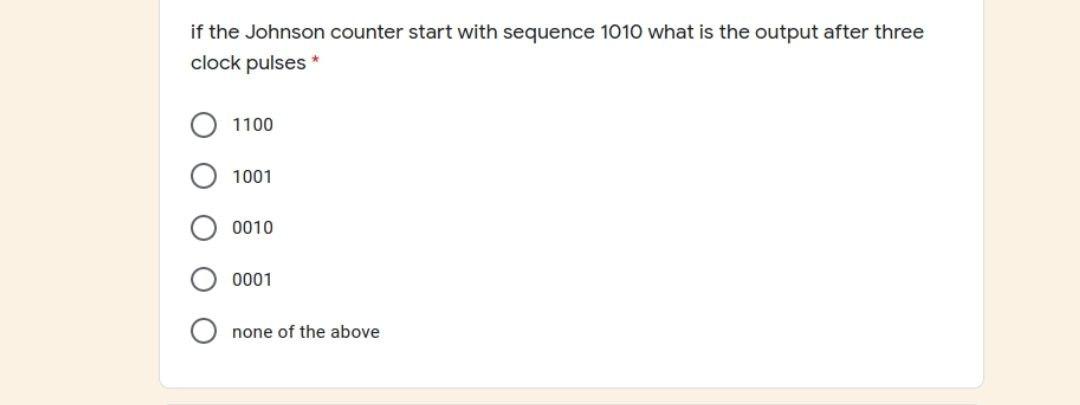 Solved if the Johnson counter start with sequence 1010 what | Chegg.com