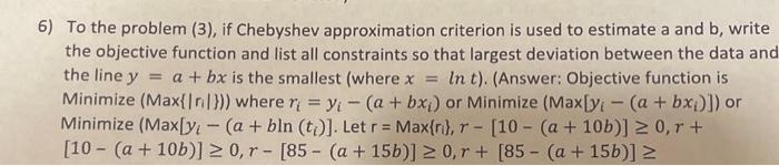 Solved To the problem (3), if Chebyshev approximation | Chegg.com