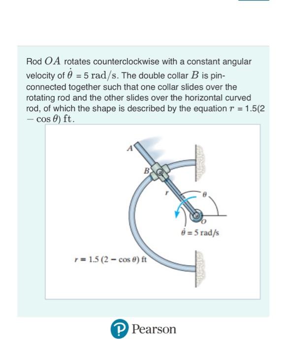 Solved Rod OA rotates counterclockwise with a constant | Chegg.com