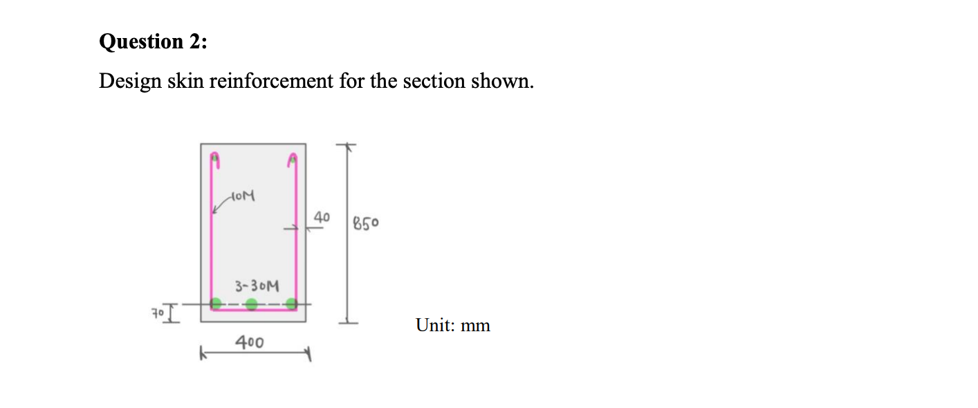 Solved Question 2:Design skin reinforcement for the section | Chegg.com