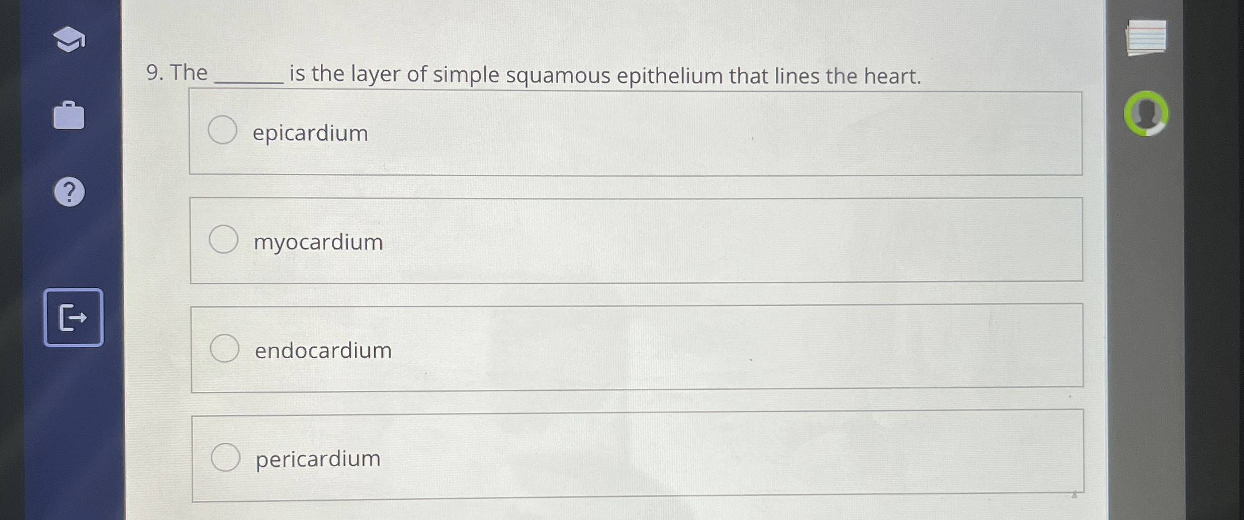 Solved The q, ﻿is the layer of simple squamous epithelium | Chegg.com