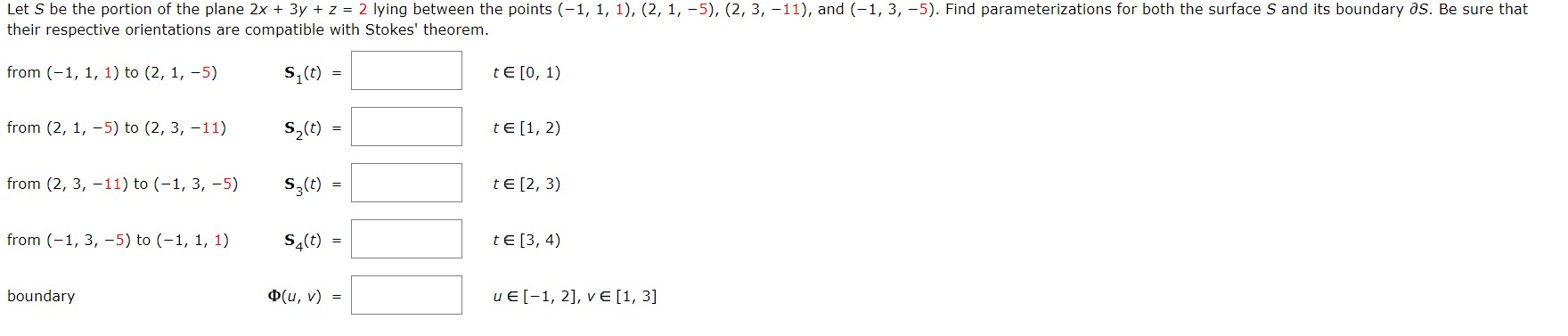 Solved Let S ﻿be the portion of the plane 2x+3y+z=2 ﻿lying | Chegg.com