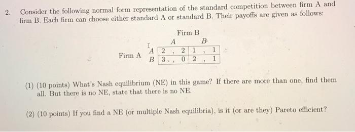 Solved 2. Consider the following normal form representation | Chegg.com