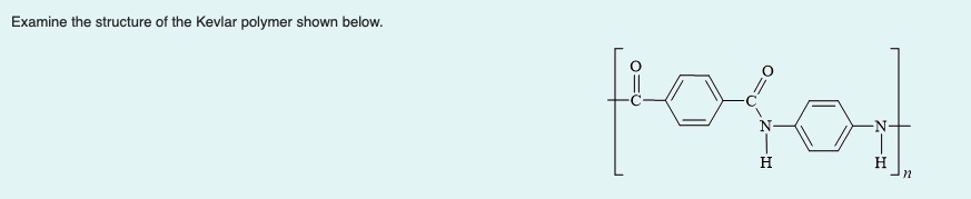 Solved Examine the structure of the Kevlar polymer shown | Chegg.com