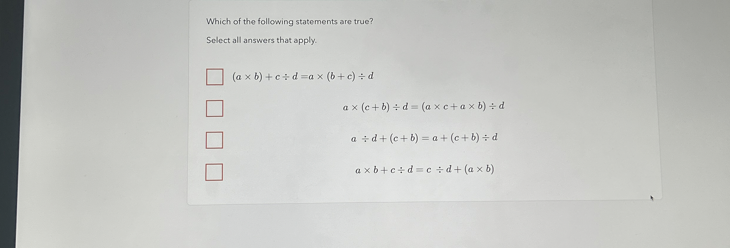 Solved Which of the following statements are true?Select all | Chegg.com