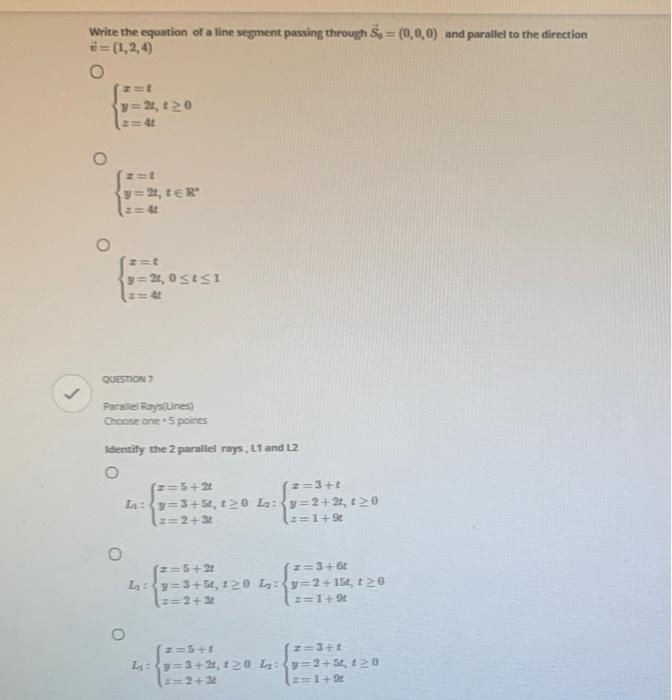 Solved Write the equation of a line segment passing through | Chegg.com