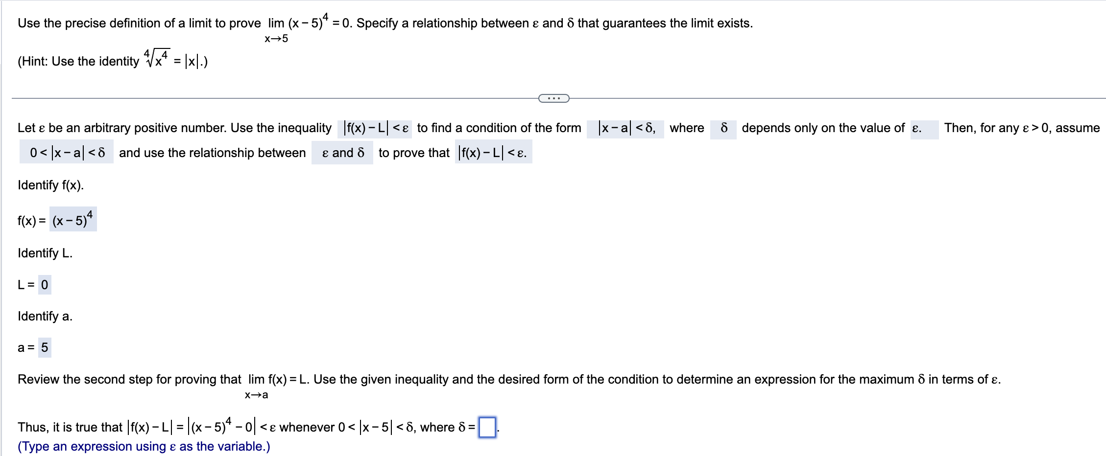 Solved Use the precise definition of a limit to prove | Chegg.com