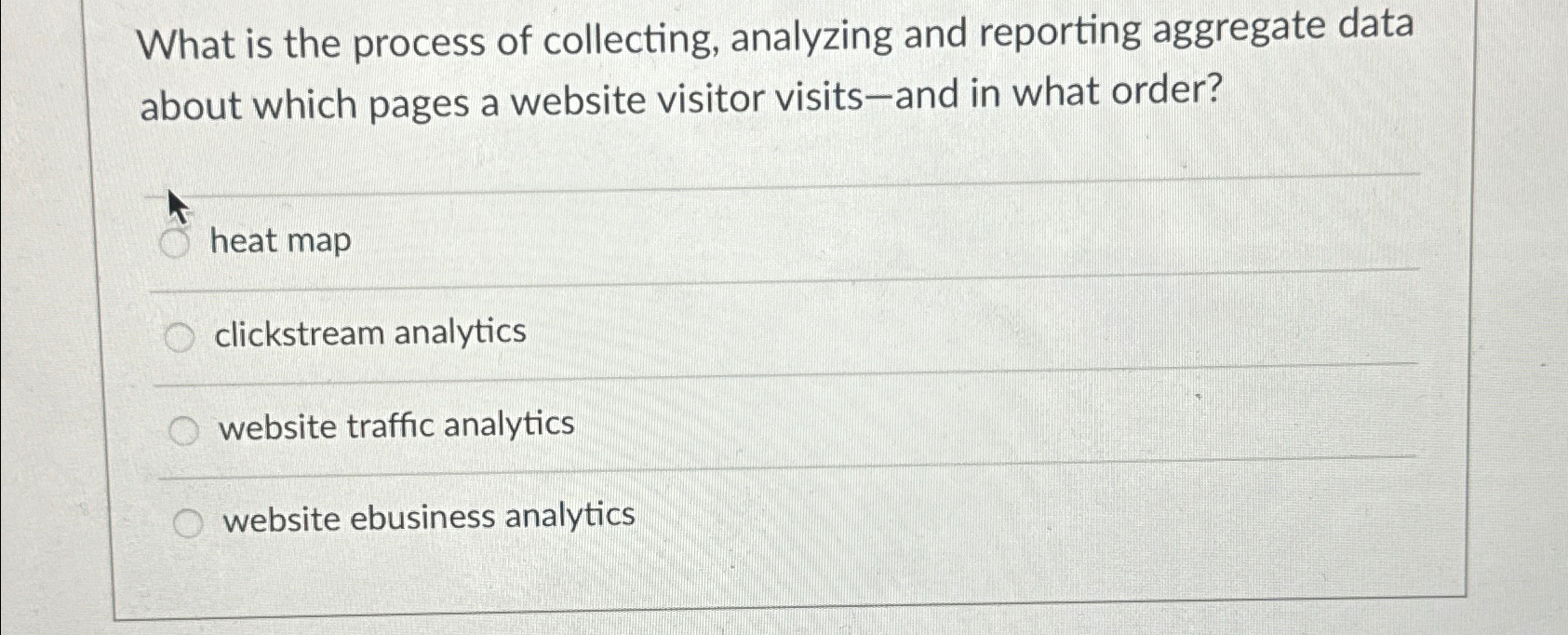 Solved What is the process of collecting, analyzing and | Chegg.com
