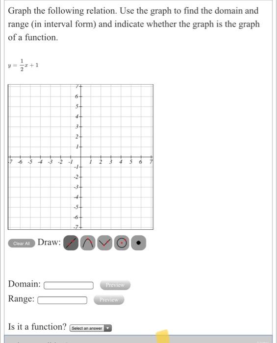 Solved Graph the following relation. Use the graph to find | Chegg.com