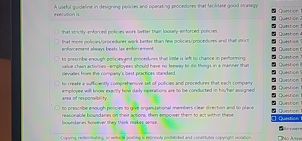 Solved A useful guideline in designing policies and | Chegg.com
