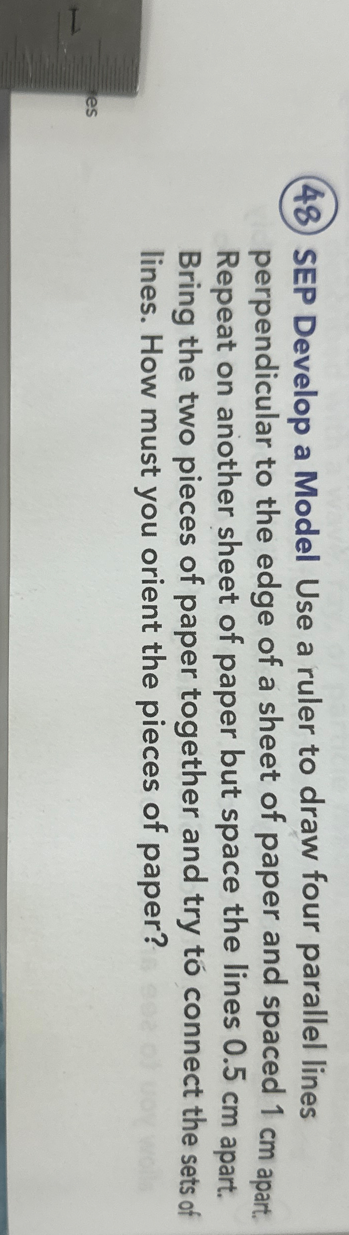 Solved (48) ﻿SEP Develop a Model Use a ruler to draw four | Chegg.com