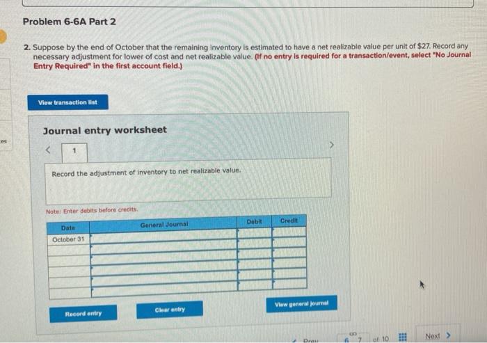 Solved Required information Problem 6-6A Record transactions | Chegg.com