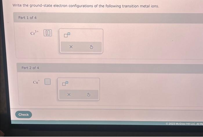 Solved Write the ground-state electron configurations of the | Chegg.com
