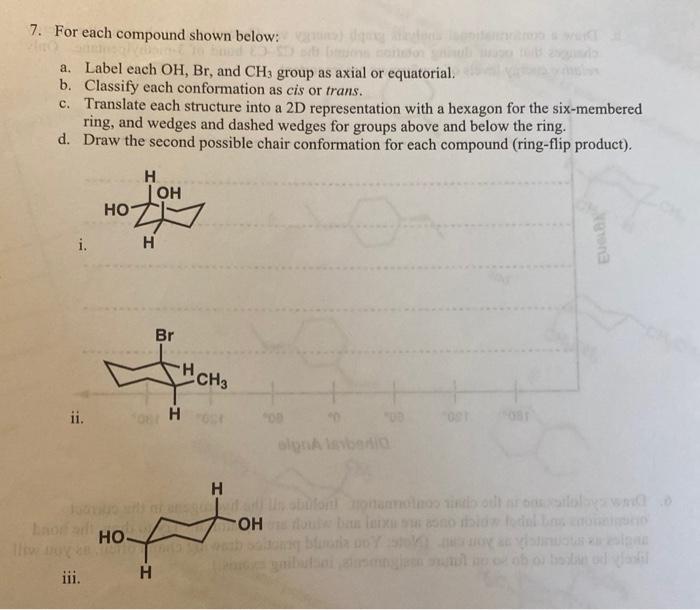 Solved 7. For each compound shown below: a. Label each OH, | Chegg.com