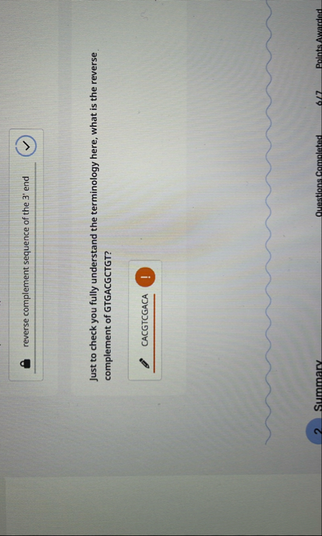 Solved reverse complement sequence of the 3' ﻿endJust to | Chegg.com