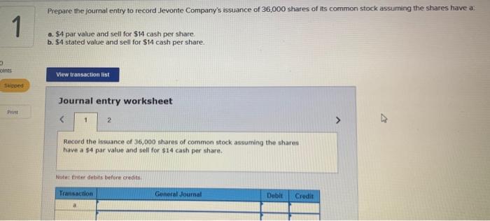 Solved Prepare the journal entry to record Jevonte Company's | Chegg.com