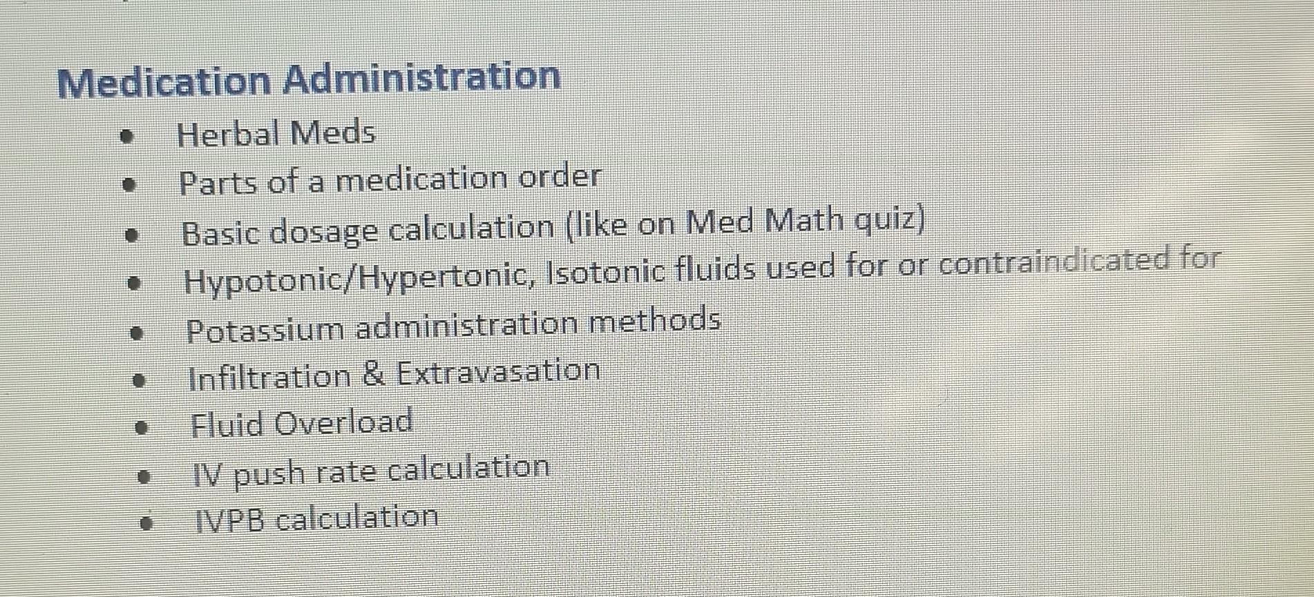 Medication Administration - Herbal Meds - Parts of a | Chegg.com