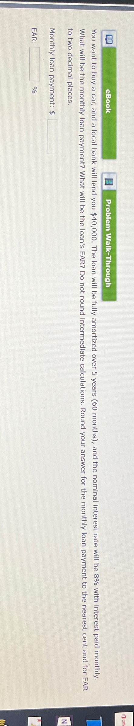 Solved eBookProblem Walk-Throughto two decimal | Chegg.com