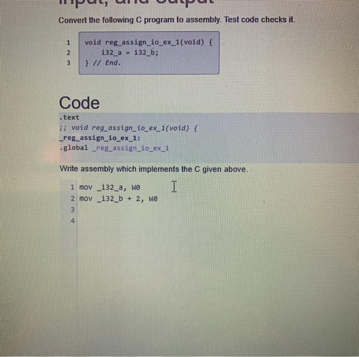 Solved convert the following C program to assembly. test | Chegg.com