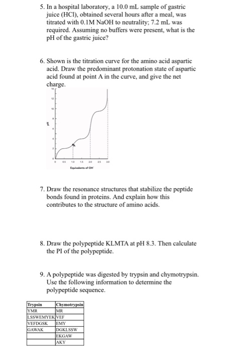 Solved 5. In a hospital laboratory, a 10.0 mL sample of | Chegg.com