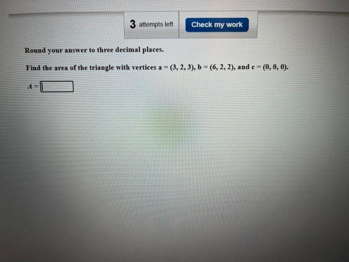 Solved Round your answer to three decimal places. Find the | Chegg.com