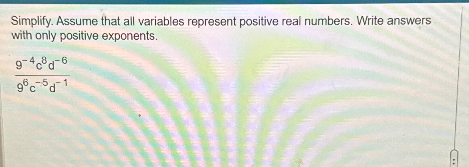 Solved Simplify. Assume that all variables represent | Chegg.com