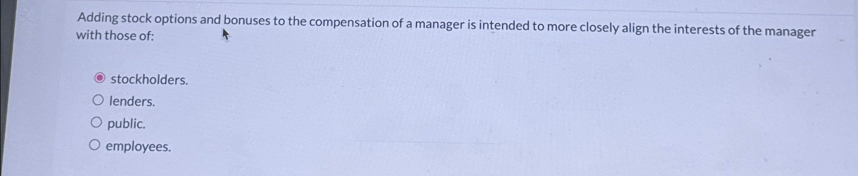 Solved Adding stock options and bonuses to the compensation | Chegg.com