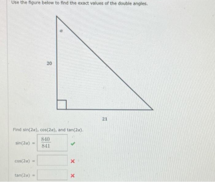 Solved Use the figure below to find the exact values of the | Chegg.com