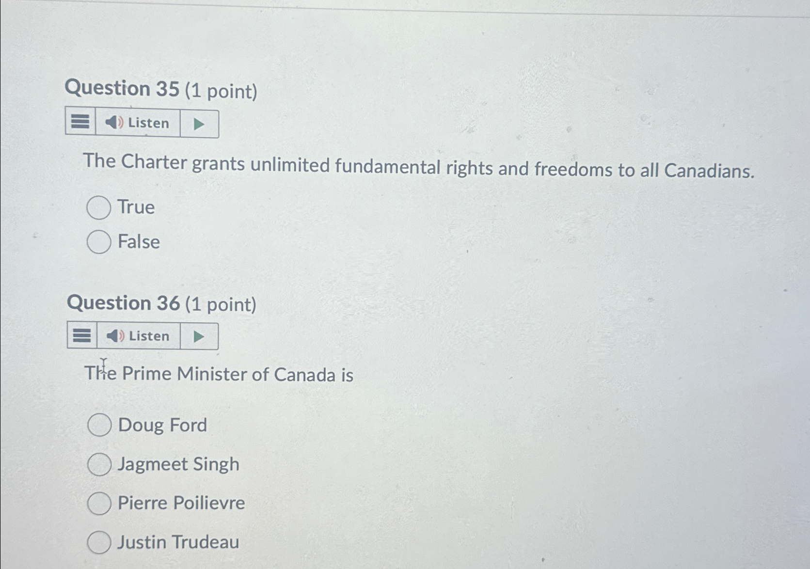 Solved Question 35 (1 ﻿point)ListenThe Charter grants | Chegg.com
