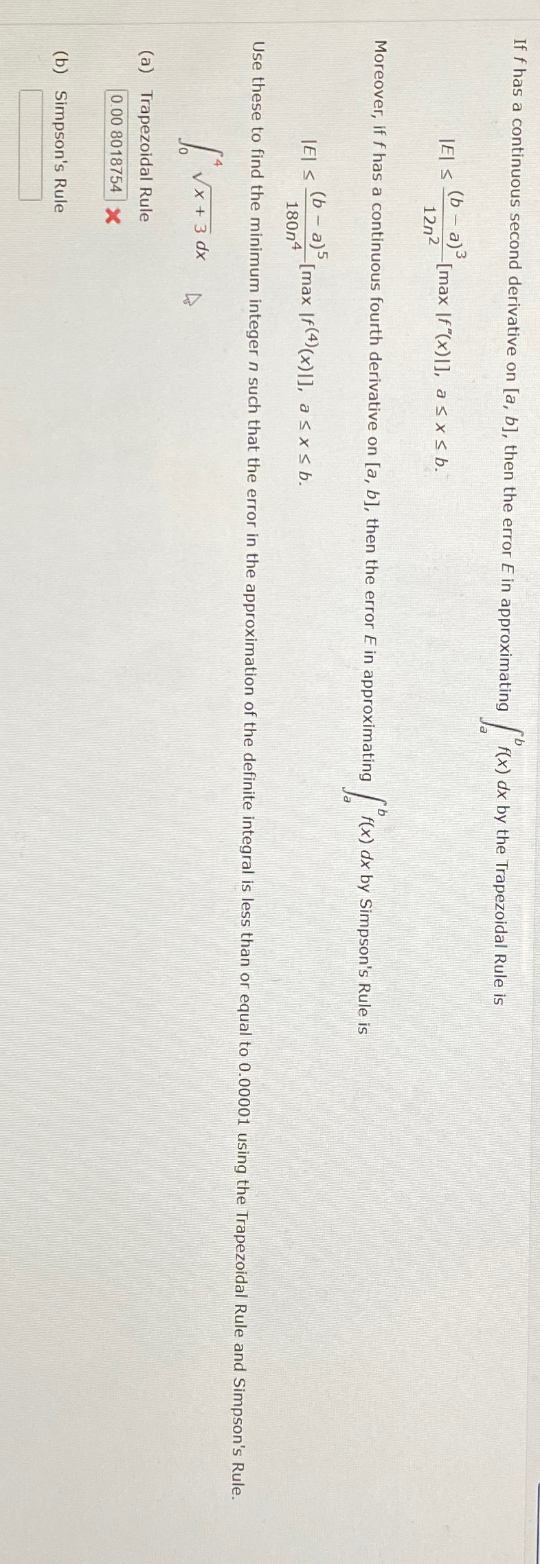 Solved If f ﻿has a continuous second derivative on a,b, | Chegg.com