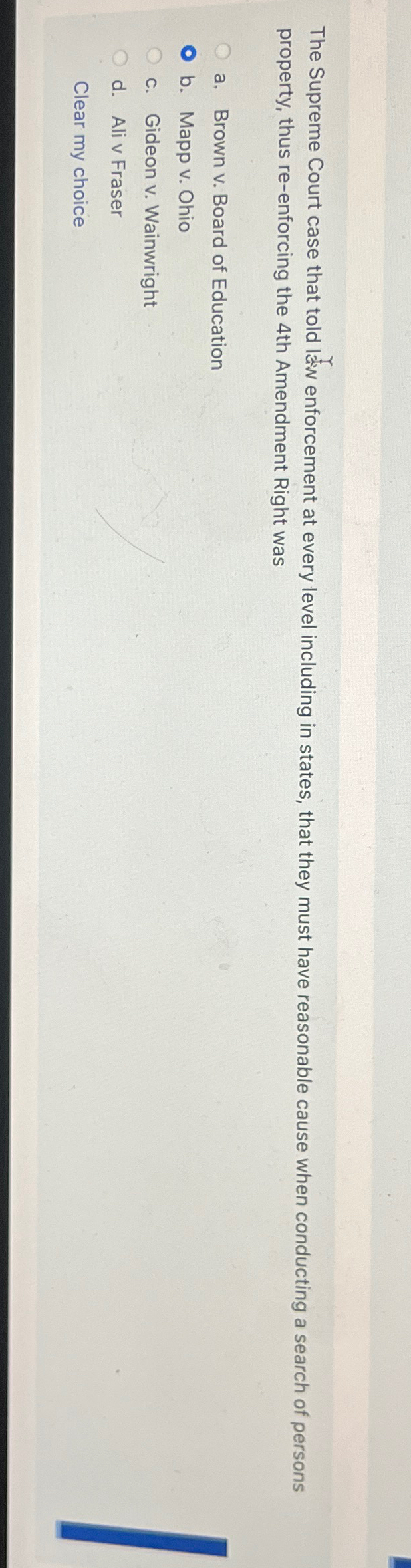 Solved property, thus re-enforcing the 4th Amendment Right | Chegg.com