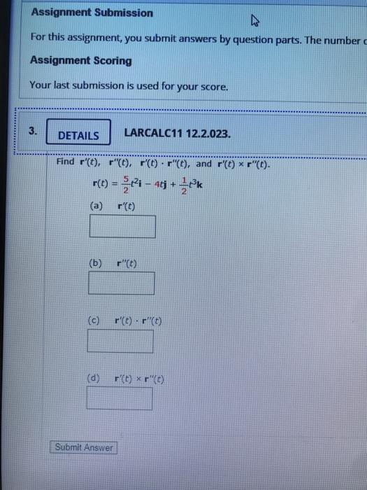 Solved Assignment Submission For this assignment, you submit | Chegg.com