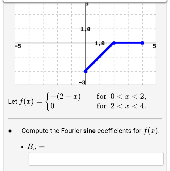 Solved f(x)={−(2−x)0 for 0 | Chegg.com
