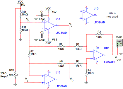 Instrumentation amplifier breadboard table