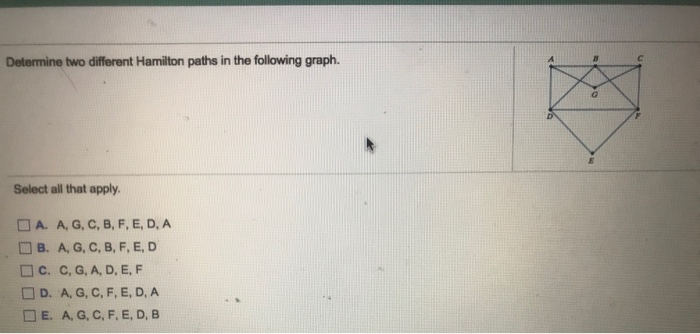 Solved Determine two different Hamilton paths in the | Chegg.com