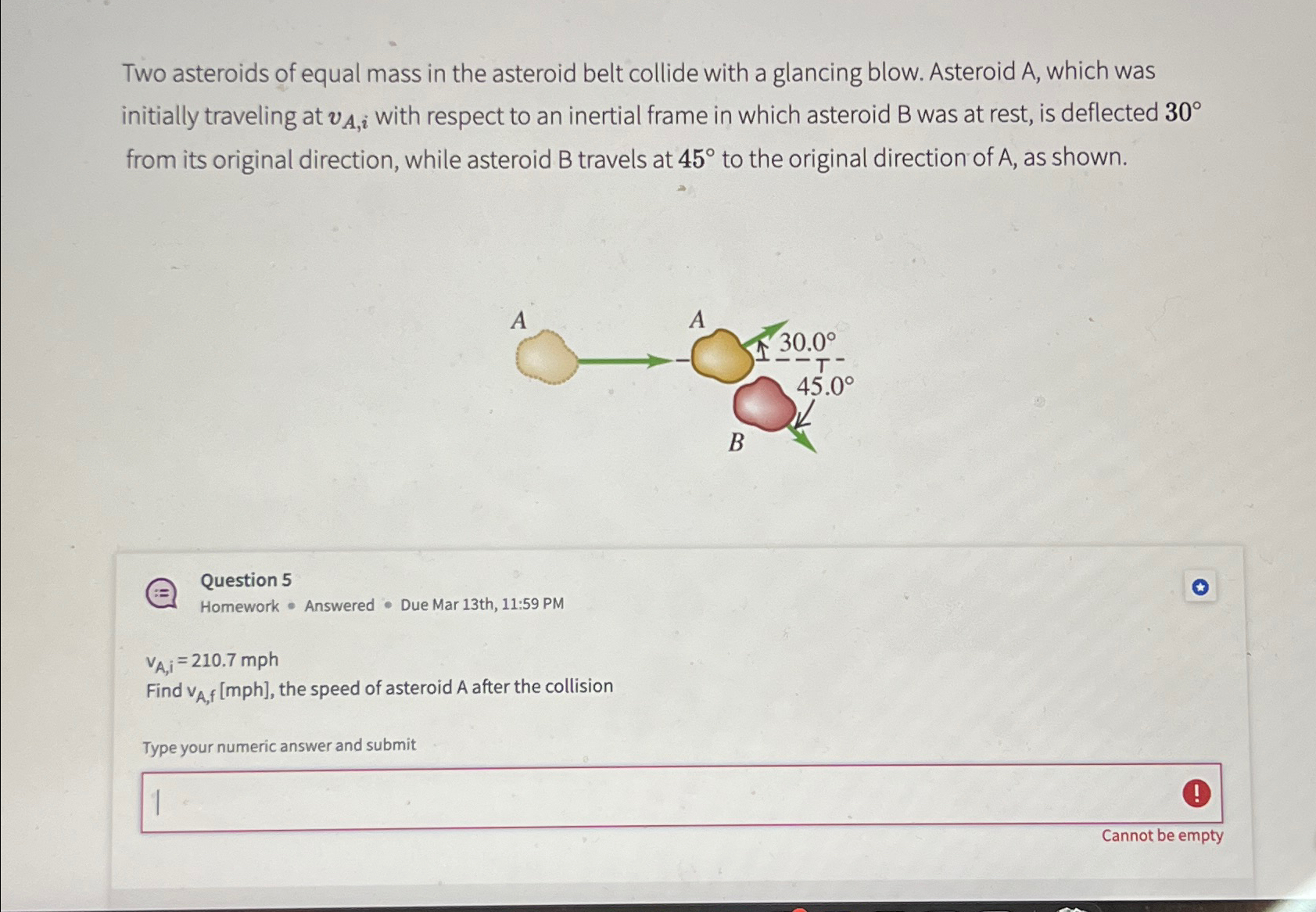 Solved two Two asteroids of equal mass in the asteroid belt | Chegg.com