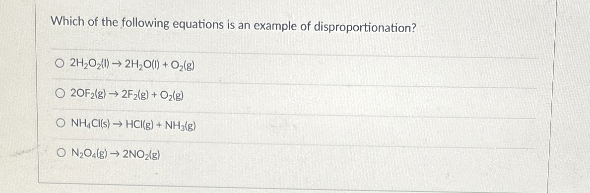 Solved Which of the following equations is an example of | Chegg.com