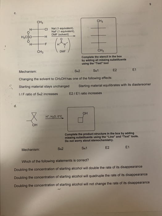 Solved - CI Nal (1 equivalent). NaF (1 equivalent) DMF | Chegg.com