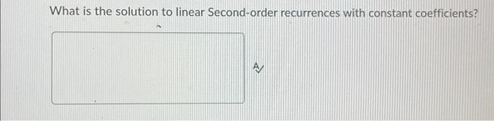What is the solution to linear Second-order | Chegg.com