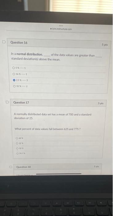 Solved In a normal distribution. of the data values are | Chegg.com