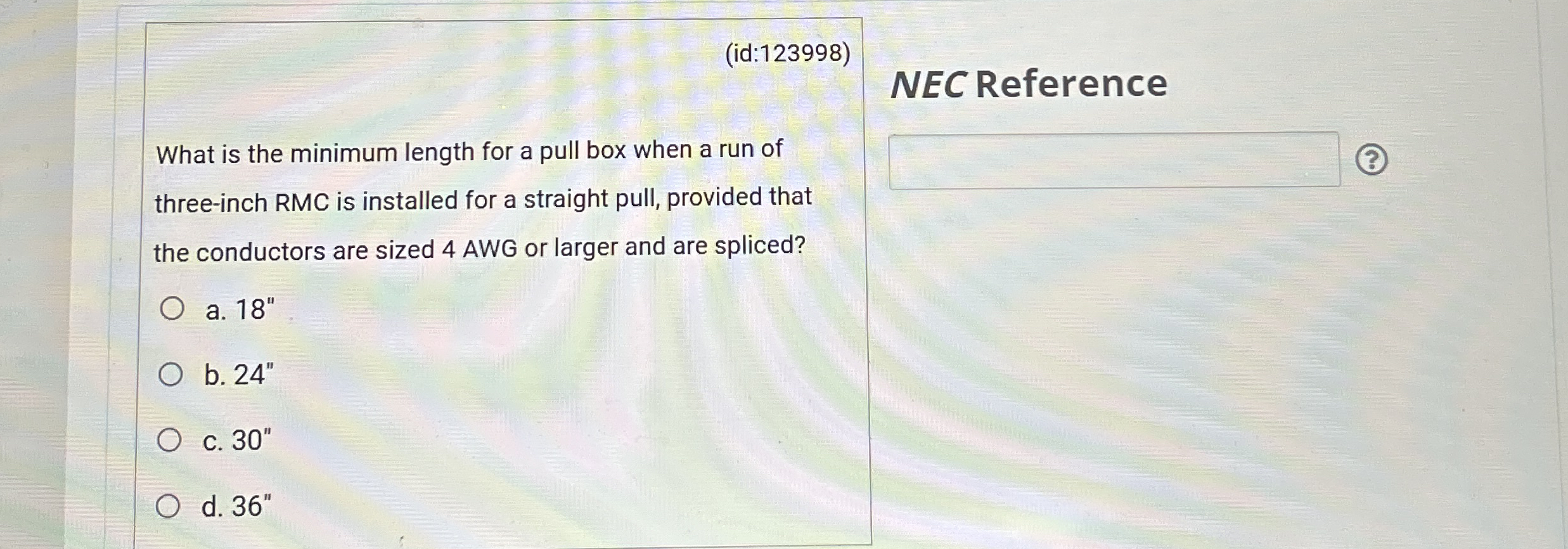 Solved (id:123998)NEC ReferenceWhat is the minimum length | Chegg.com