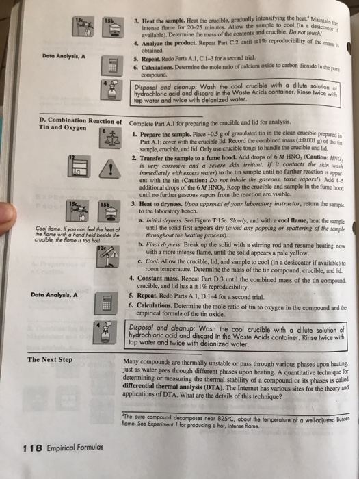 Solved Experiment 7 Report Sheet Empirical Formulas Date Lob | Chegg.com