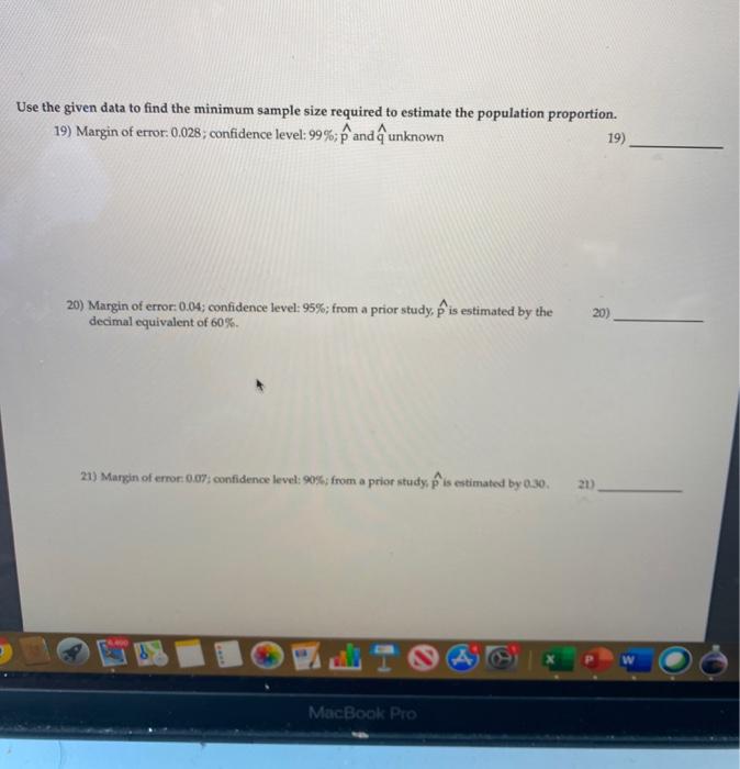 Solved Use the given data to find the minimum sample size | Chegg.com