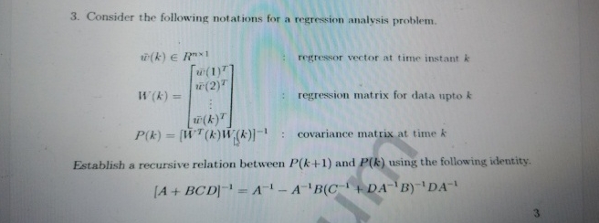 Solved Consider the following notations for a regression | Chegg.com