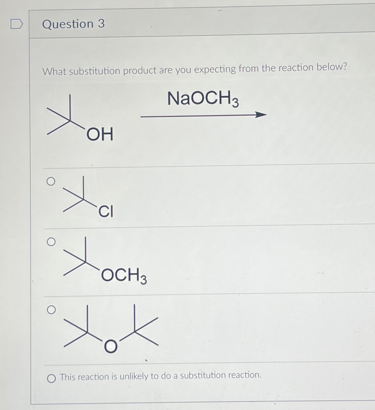 Solved Question 3What substitution product are you expecting | Chegg.com